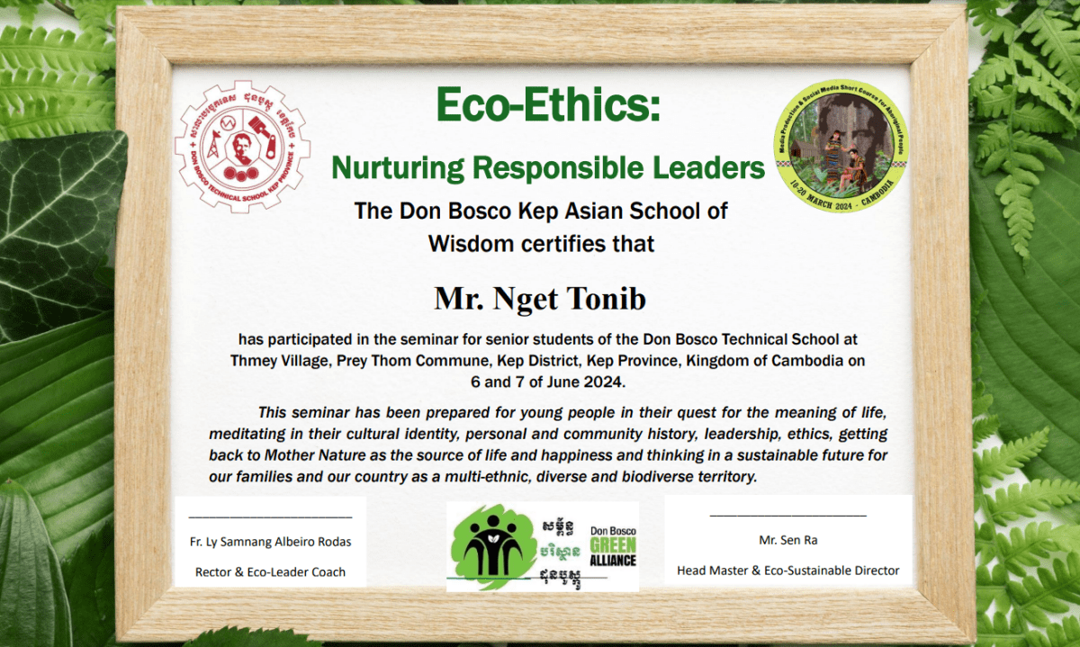 Eco-Ethics, an experience of education for a conscious future – Don Bosco Cambodia – DBFC